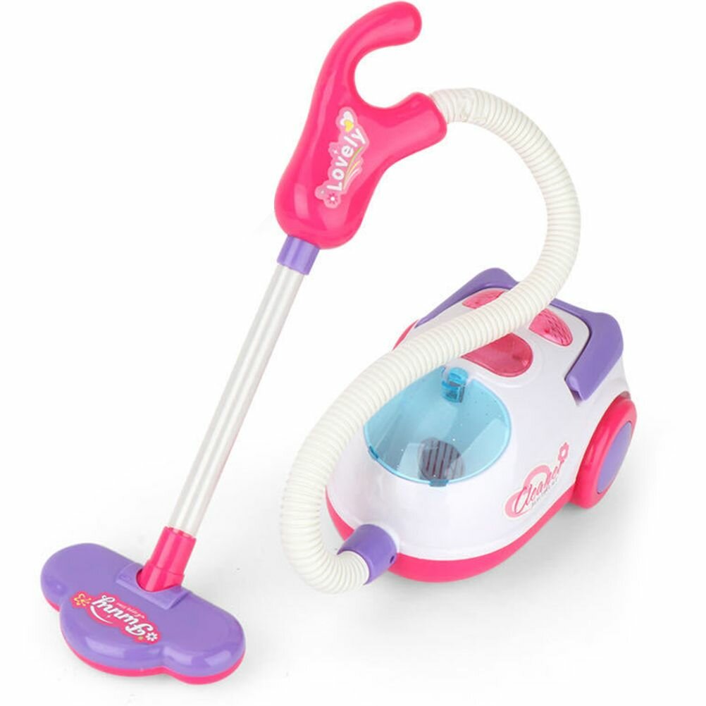 Игрушечный пылесос для детей, безопасные материалы, мощная всасывающая способность, 18*10 см, требует 3 батарейки AA (в комплект не входят)