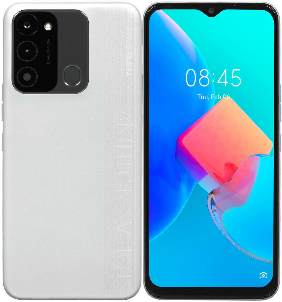 6.6" Смартфон Tecno Spark 8C 64 ГБ (Spark 8C) серый - 8 х 1,6 ГГц, 4 Гб, 2SIM, IPS, 1612x720, камера 13+0.08 Мп, 4G, GPS, 5000 мА*ч