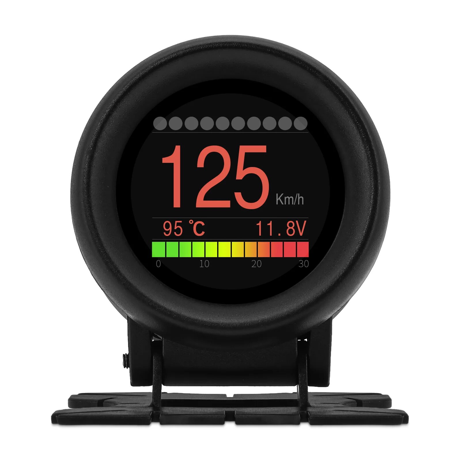 Новый A205 Проекционный дисплей OBD2 Дисплей обнаружения неисправностей Скорость Расход топлива Температура Батарея Сигнализация напряжения Датчик OBD2, black