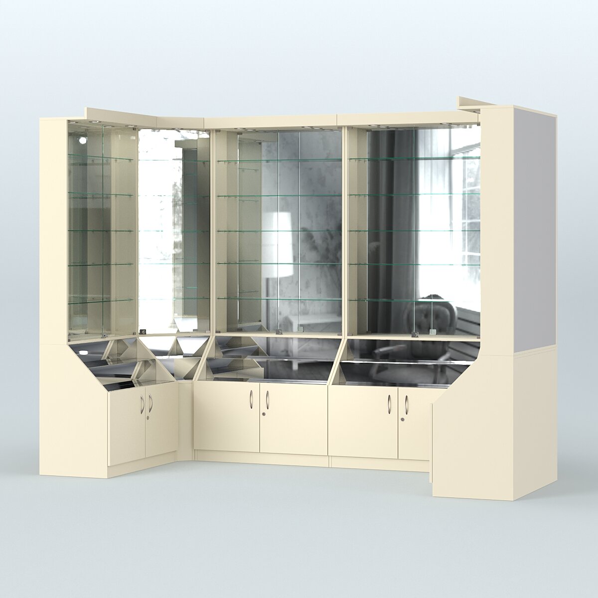 Павильон П-образной формы серии Эталон №3, Крем Вайс. Производство товара - компания ТОБ.