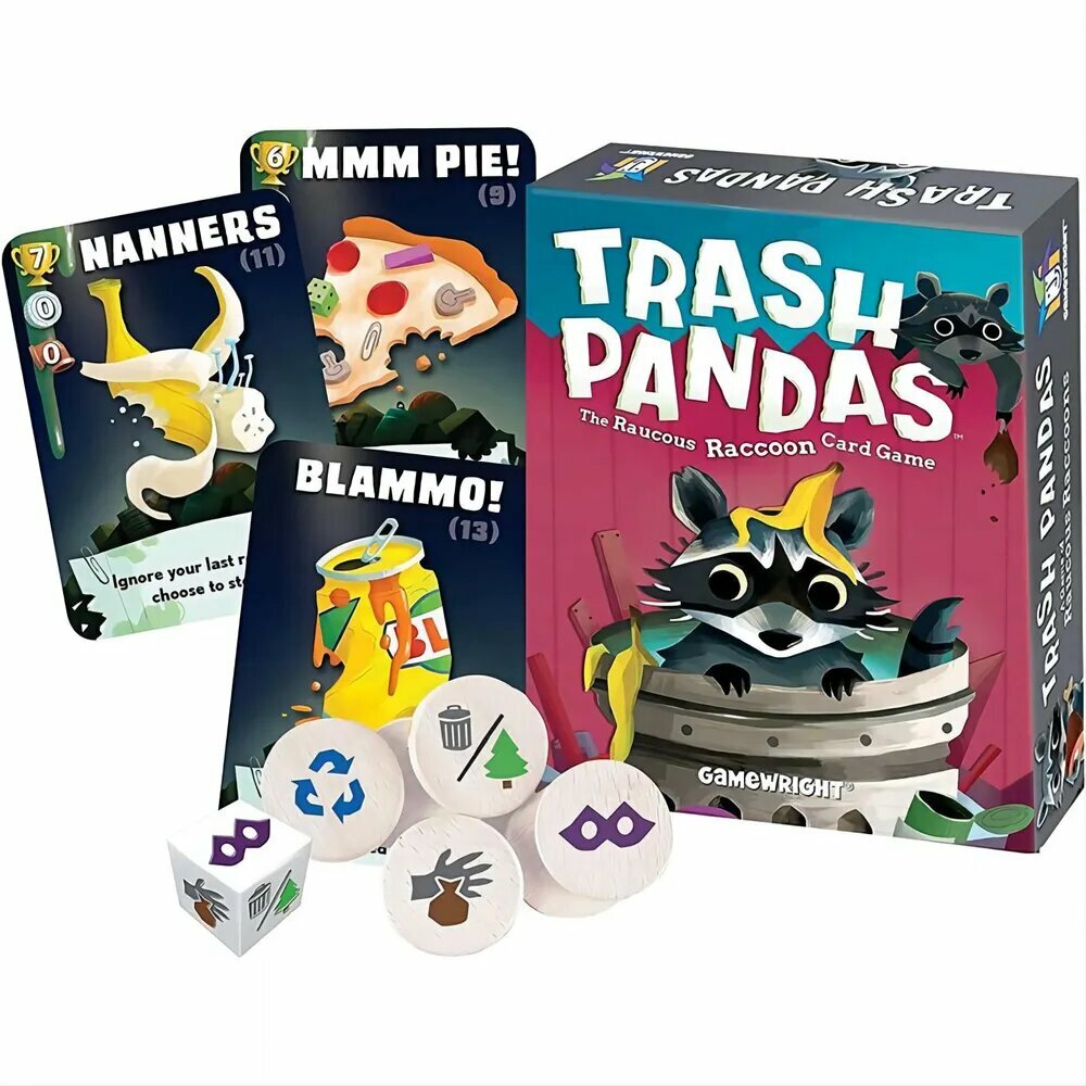 Настольная игра Trash Pandas (Мусорные панды) английская версия.
