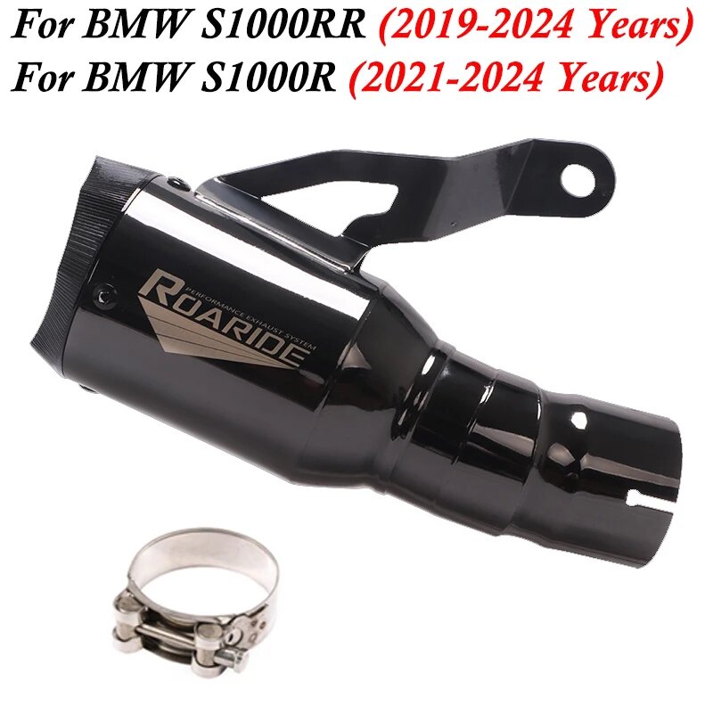 Надевается для BMW S1000RR 2019 2020 S1000R 2021-2024, выхлопные системы мотоцикла, модифицированный глушитель трубы из нержавеющей стали, A