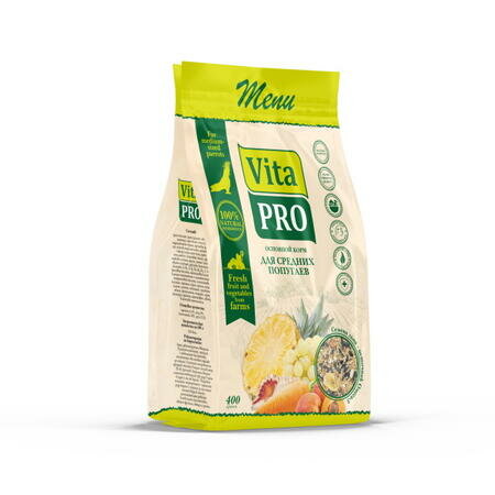 VITA PRO 400 г основной корм для средних попугаев 1х18