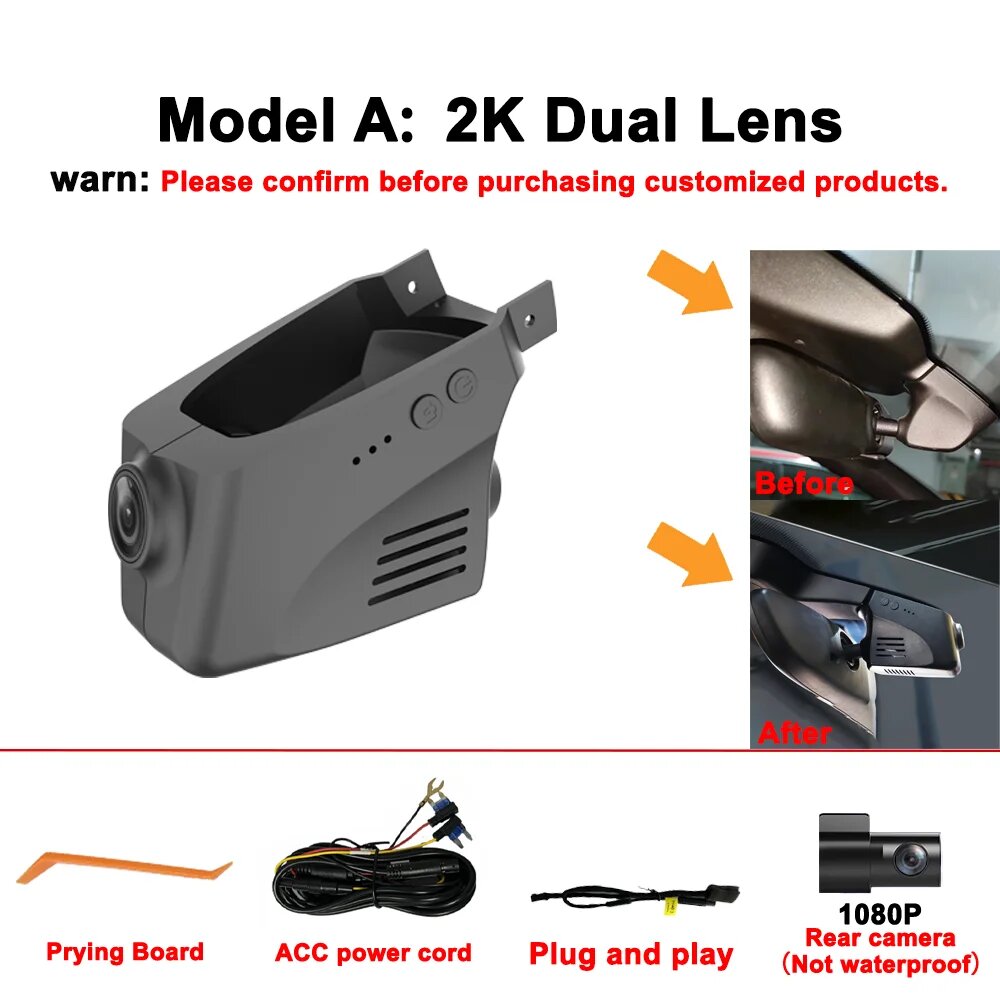 OEM по индивидуальному заказу для Porsche Cayenne Panamera Macan Taycan Cayman 911 Turbo 718 Видеорегистратор автомобильный 2K Dual Cam