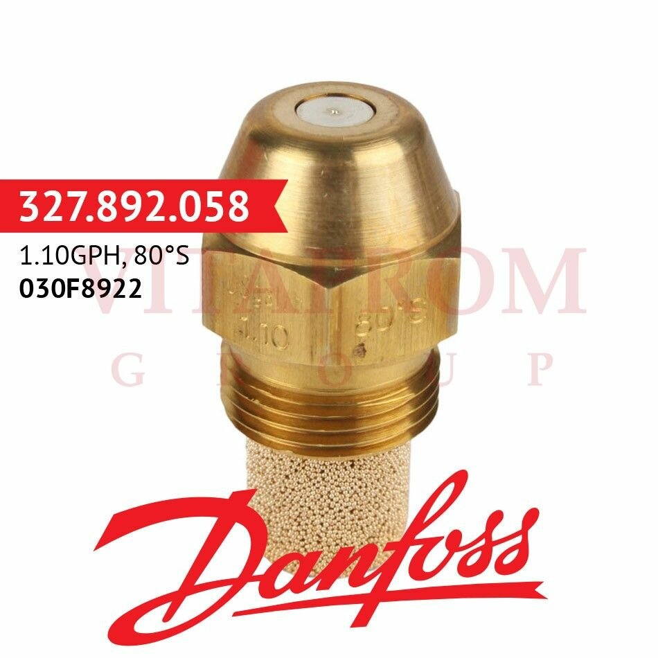 Форсунка Danfoss 1.10GPH, 80S, 030F8922 — фото 1