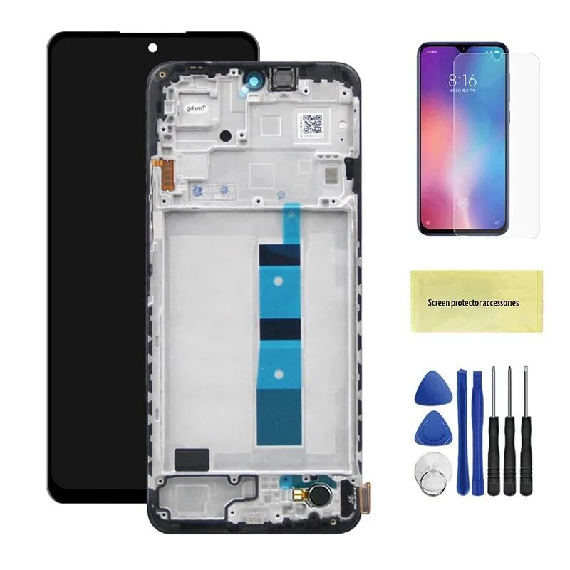 AMOLED-экран для Xiaomi Redmi Note 12 4G 23021RAAEG 23021RAA2Y ЖК-дисплей Цифровой сенсорный экран с рамкой для Redmi Note 12 4G Amoled With Frame