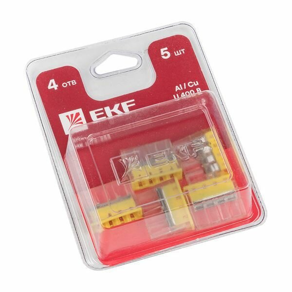 Клемма строительно-монтажная СМК 2273-244 4-проводная 0.5-2.5кв. мм с пастой (блист.5шт) PROxima EKF plc-smk-2273-244b