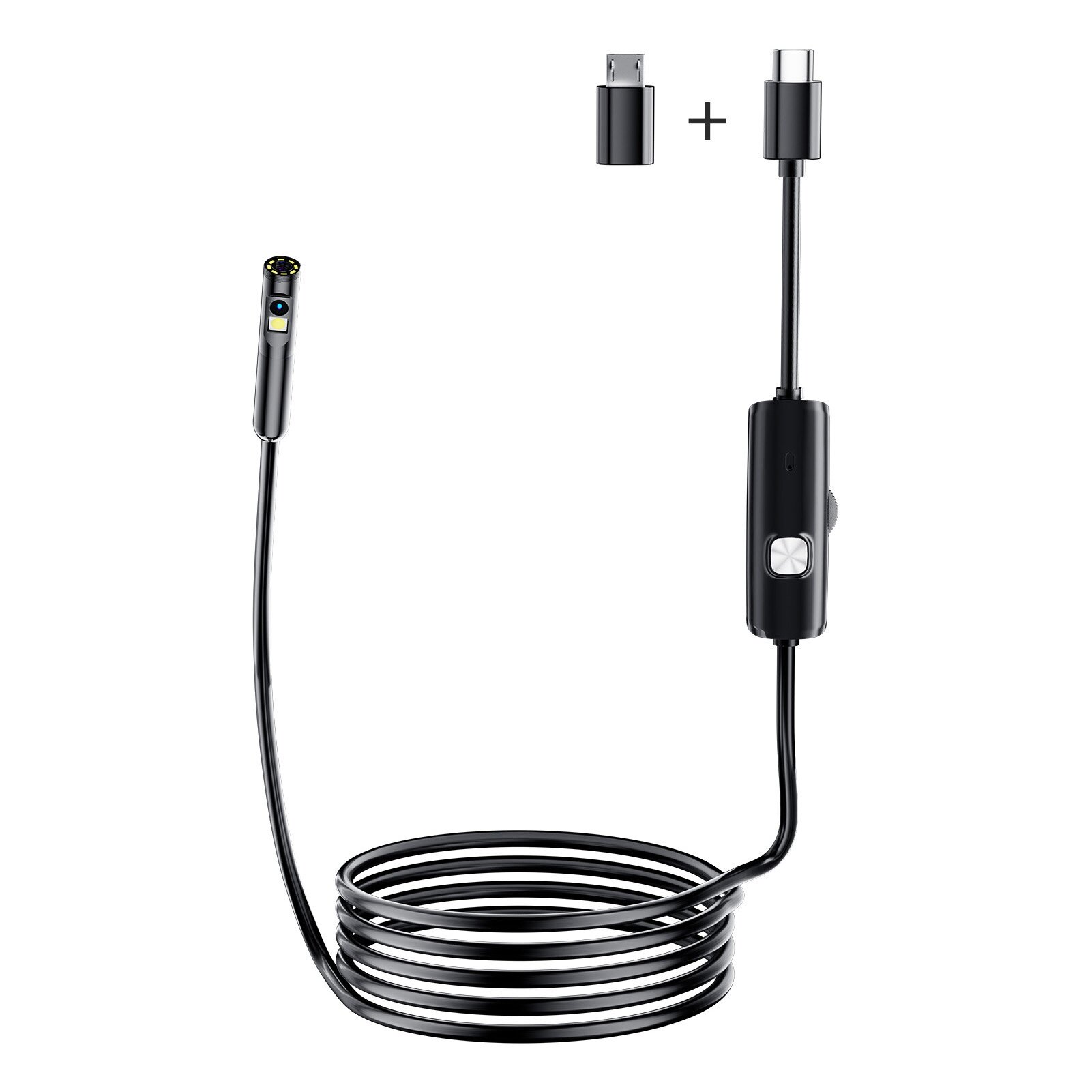 HD Двойной линз трубной камеры водонепроницаемый 5 -метровый жесткий кабель