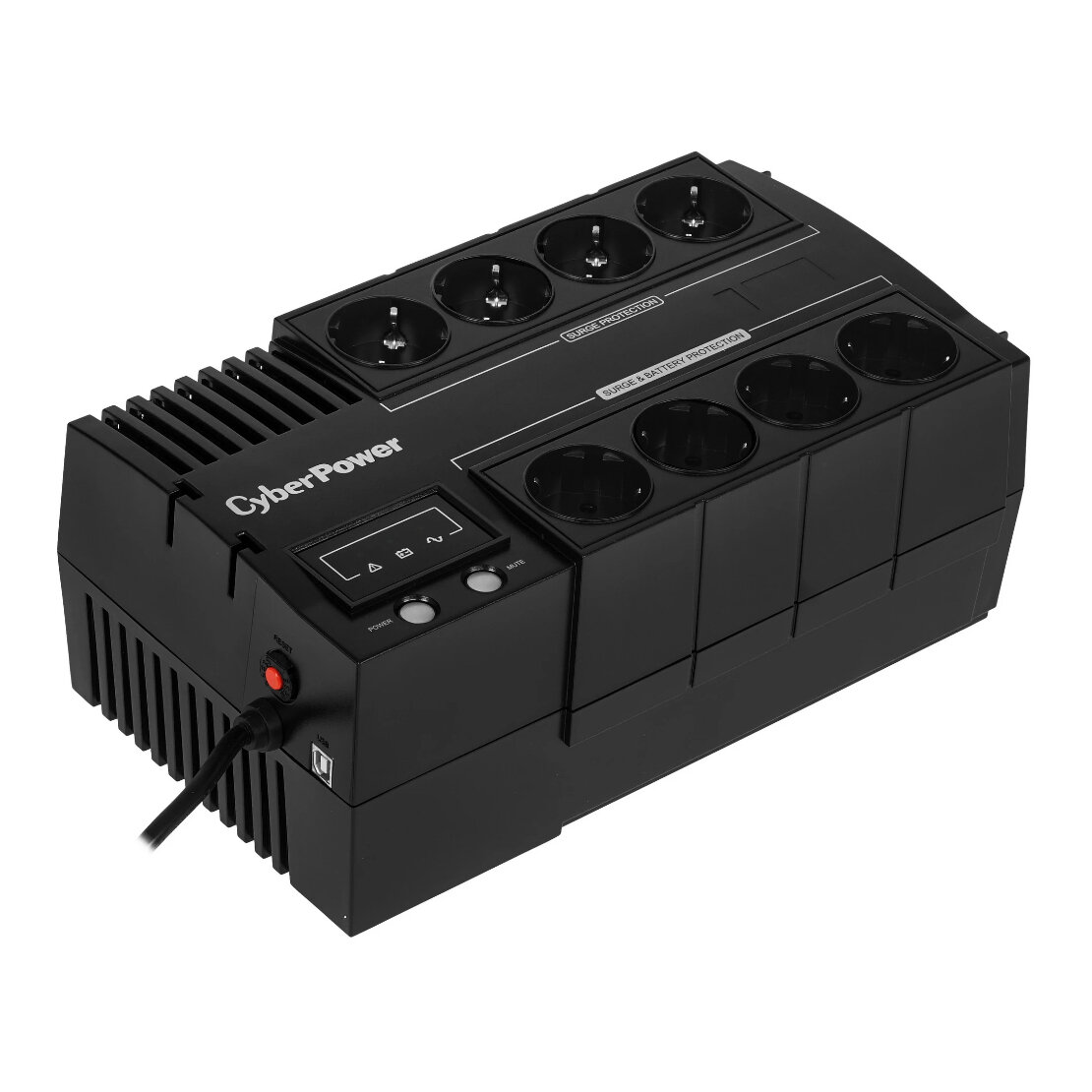 ИБП CyberPower BS650E NEW black 650VA USB (4+4 EURO), 650 ВА, 390 Вт, интерактивный, черный