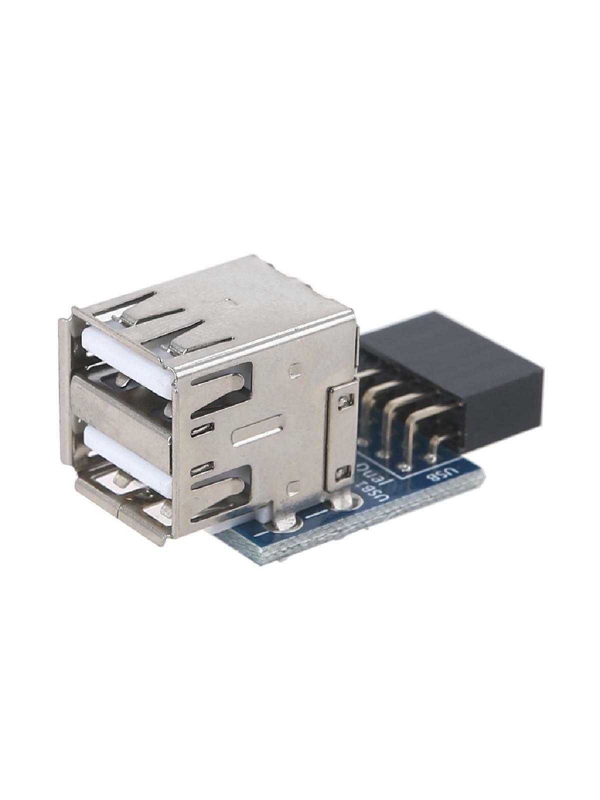 Hot Sale USB 2.0 Motherboard Header 9pin Motherboard to 2 Ports USB 2.0 Dual USB A 9 Pin Female Adapter Converter