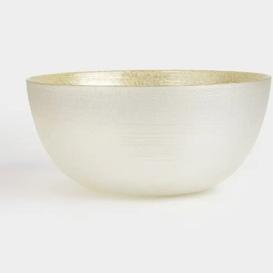 Салатник Anna Lafarg Marbella 1.7 л, 24 см, стекло, молочный/шампань (ANLAF-6640-2009061)