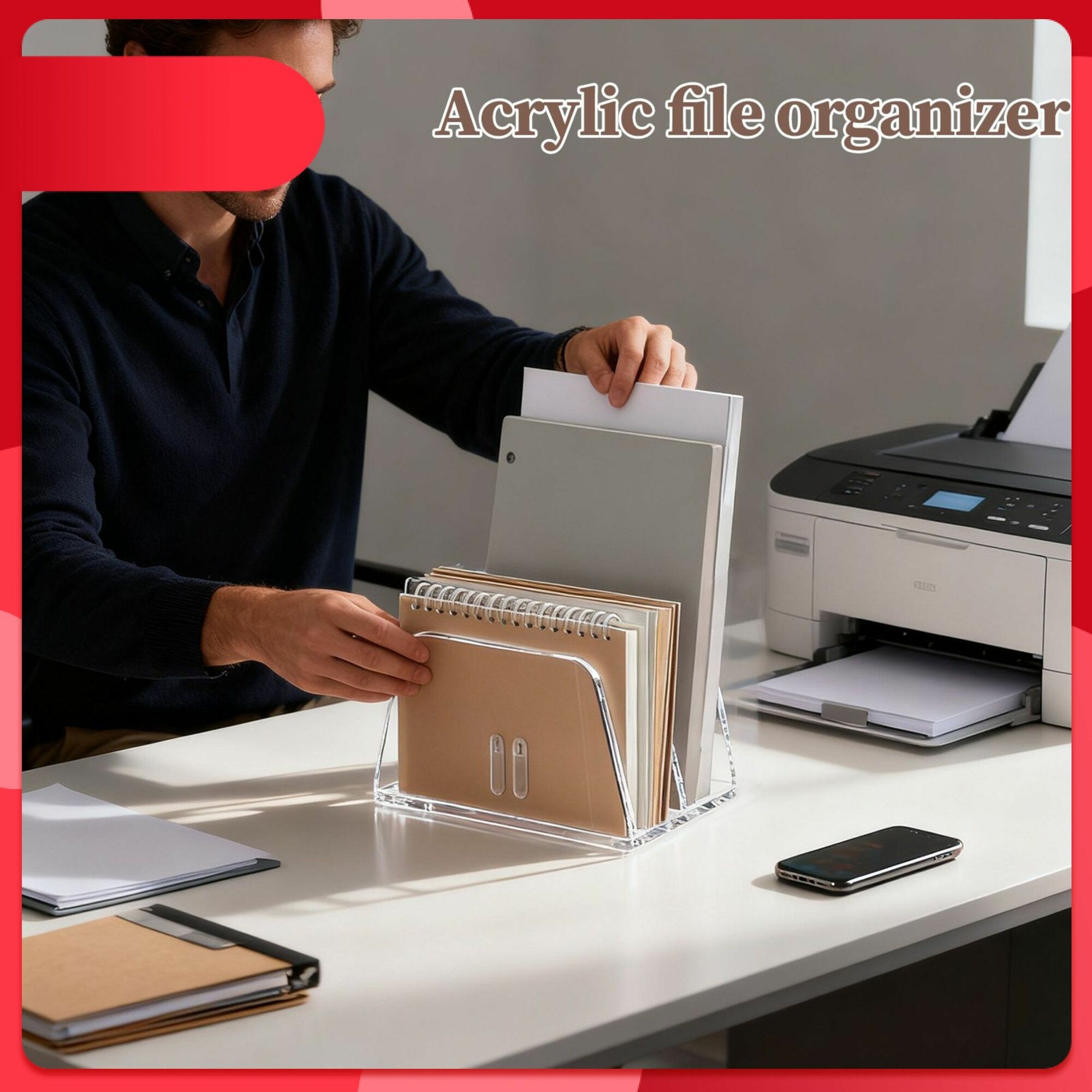 Эксклюзивный алфавитный вертикальный органайзер, разделяющий папки