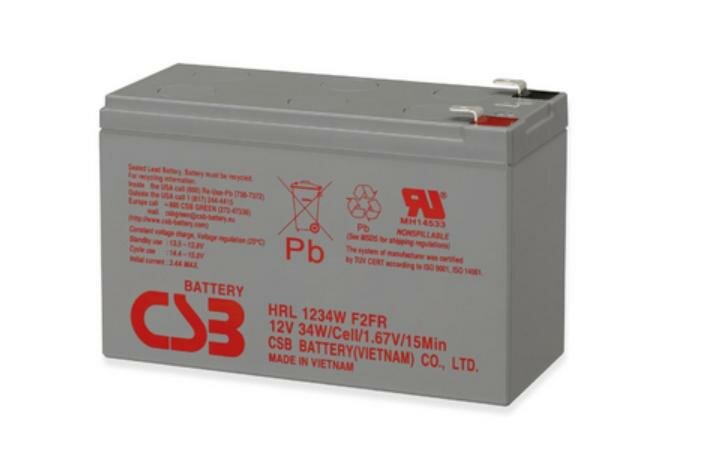 Аккумуляторная батарея CSB напряжение 12 В, емкость 7,5 Ач, ABS-пластик