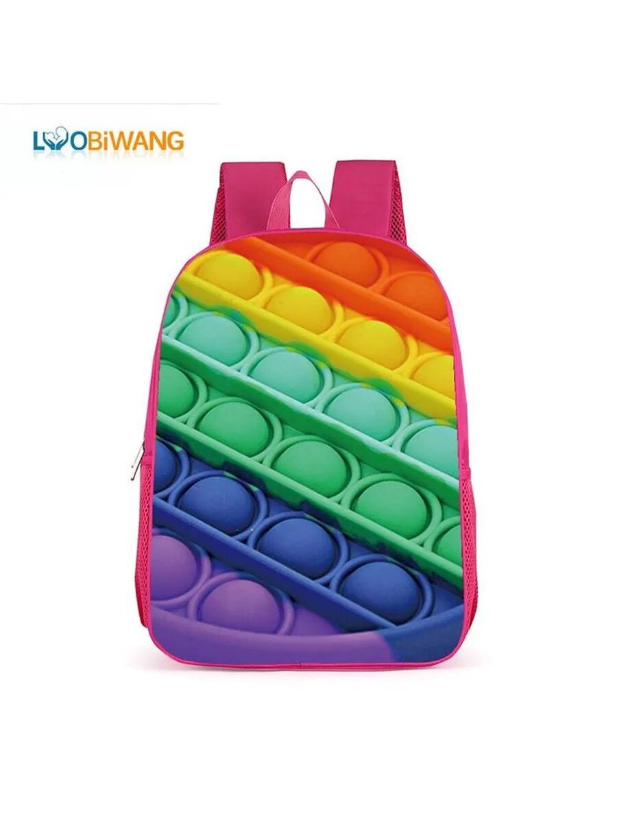 Рюкзак Fidget Pop It, Красный-Крыса-10, 17 дюймов