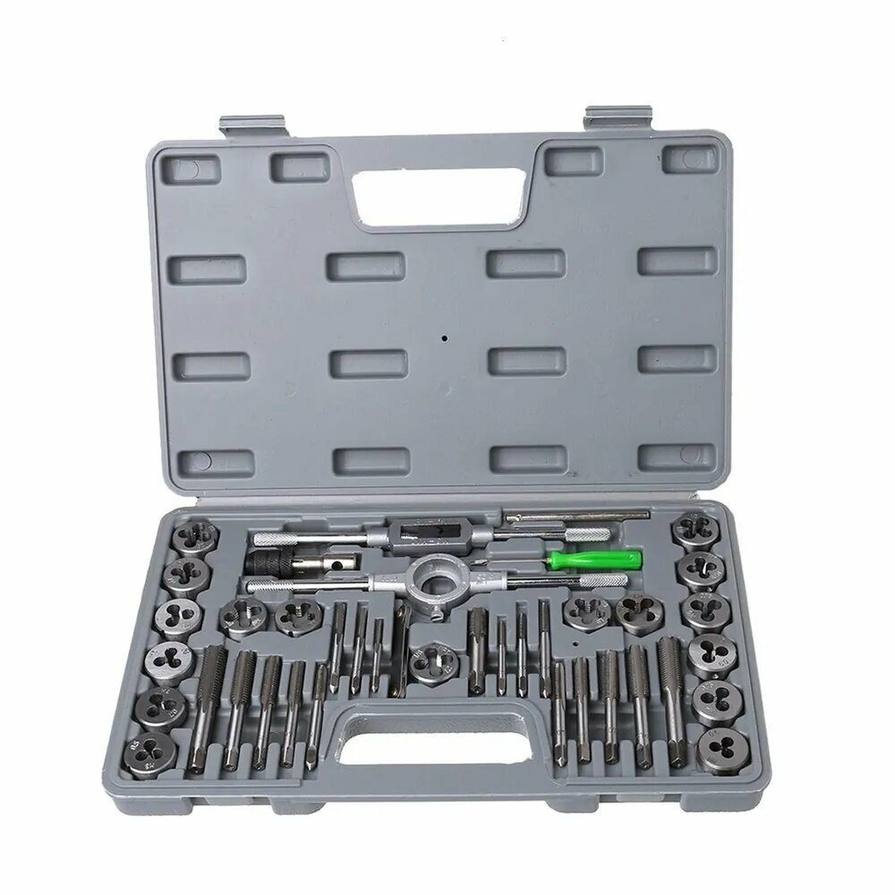 40 шт. метрические плашки и метчики набор, Серебро