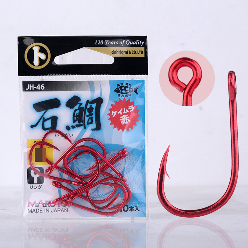 Японский оригинальный удобрение для почвы, богатый черный крючок для снаппера, настоящий крючок для снаппера, каменный крючок для снаппера, сенчаку, рыболовный крючок, обратный рыболовный крючок, крючок с изогнутым ртом, крючок для каменного рыболовства