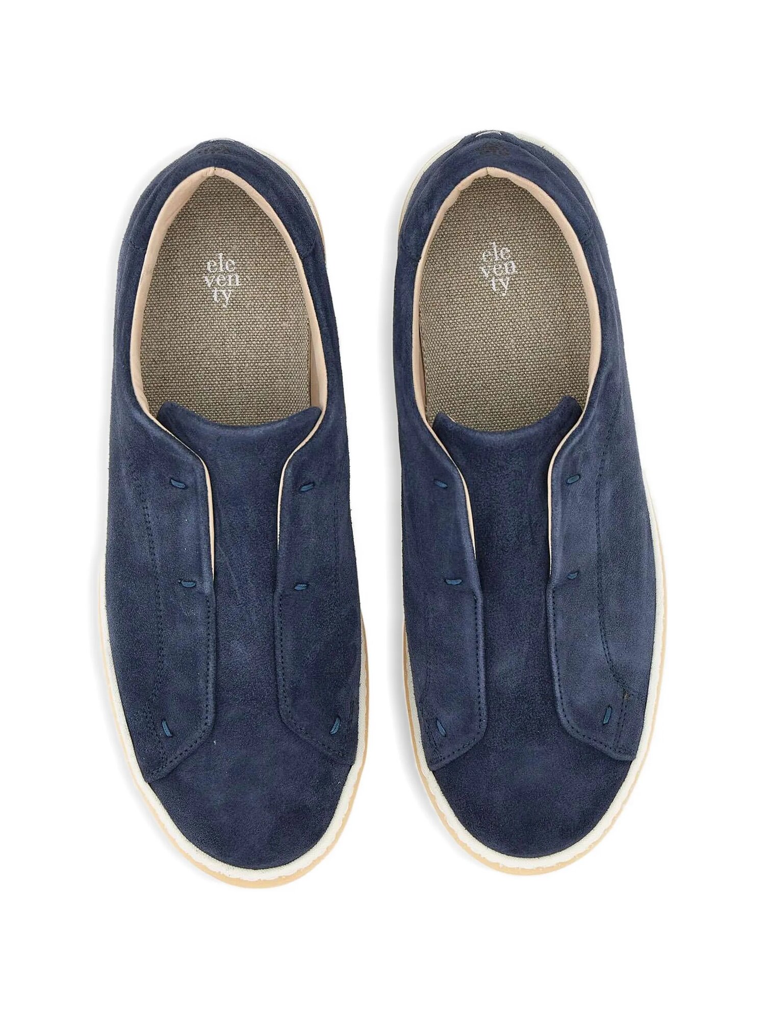 Кроссовки Eleventy Suede slip-on trainers, размер 44, blue — фото 1
