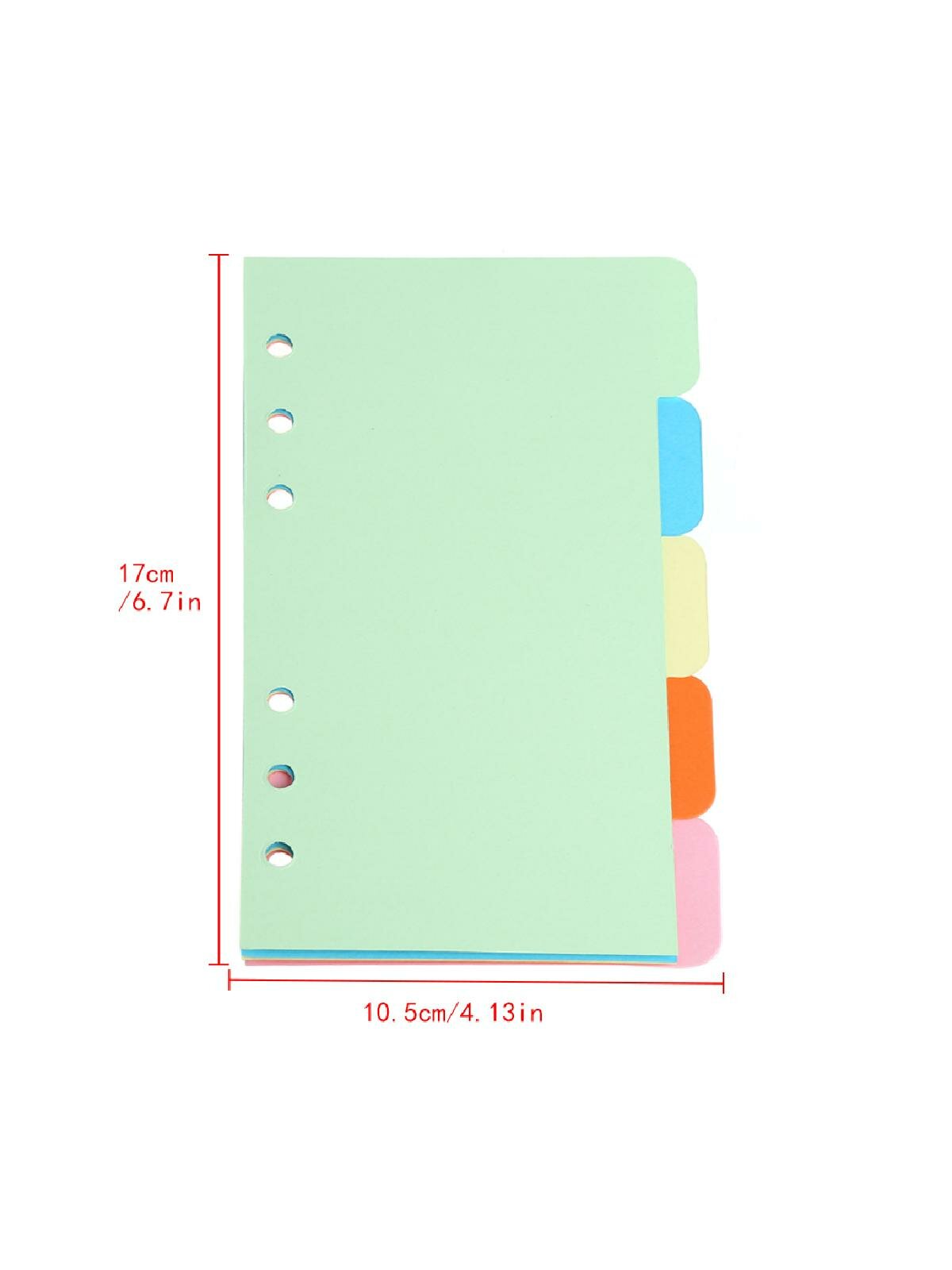 5шт Заправки Пустой Красочной Бумагой на 6 Отверстий для Блокнота с Отрывными Листьями формата А5 А6