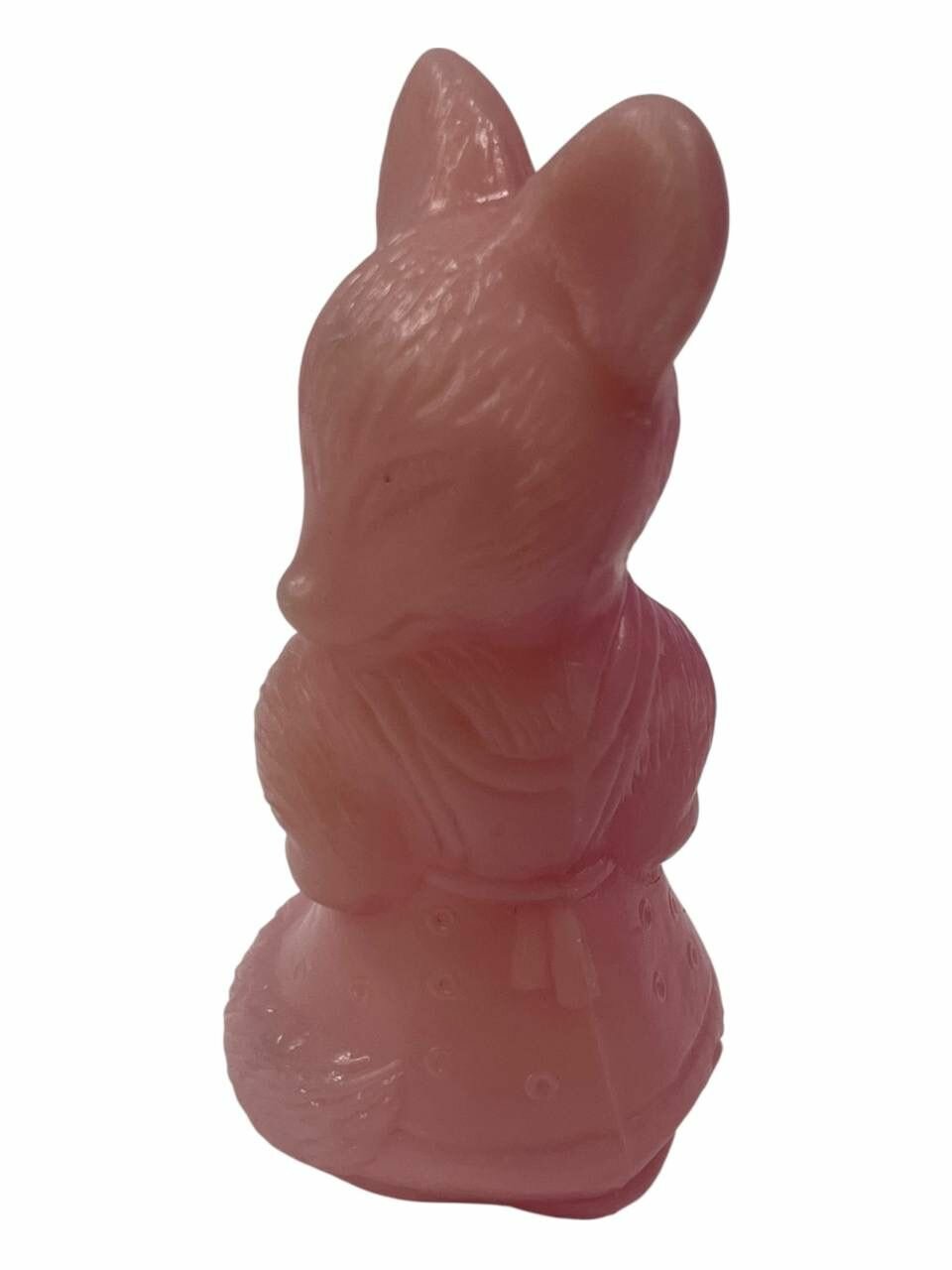 Советская игрушка Лиса из Колобка, дутый пластик дутыш, клеймо ценник. Сделано в СССР