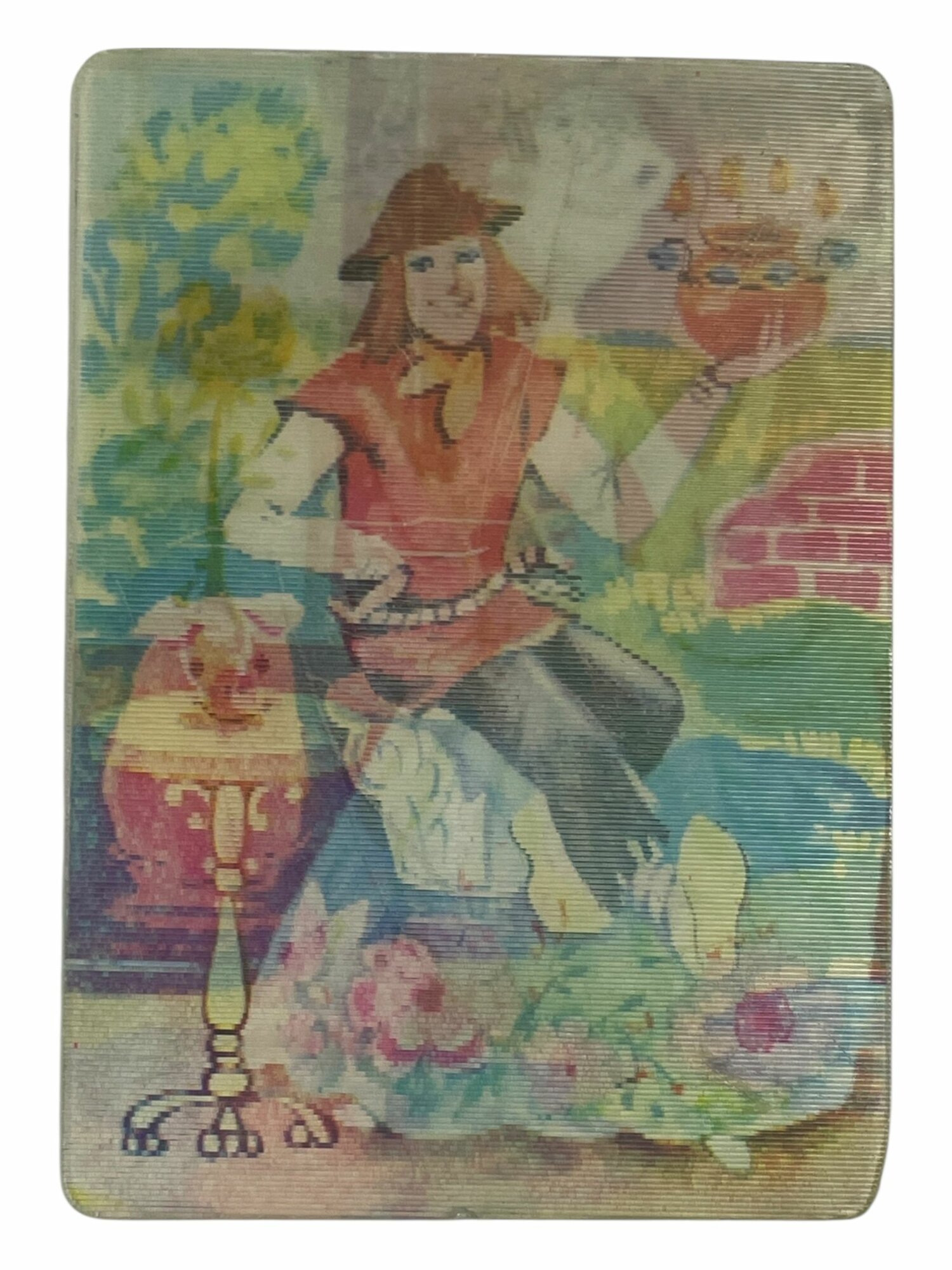 Советский винтажный переливающийся календарь, советская мультипликация, сделано в СССР