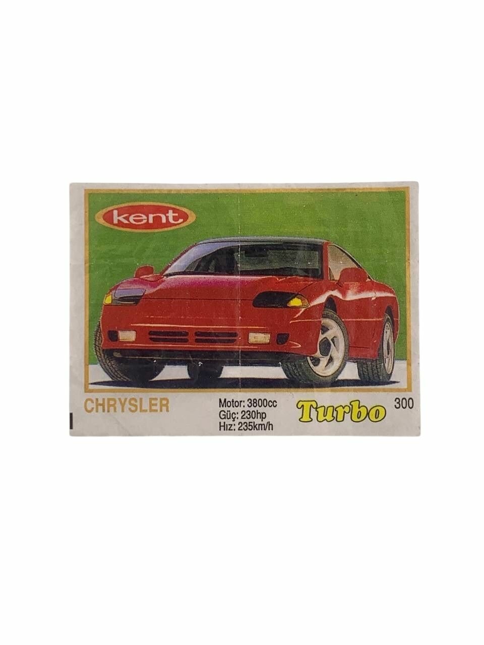 Винтажный вкладыш от жвачки Turbo. Сделано в СССР