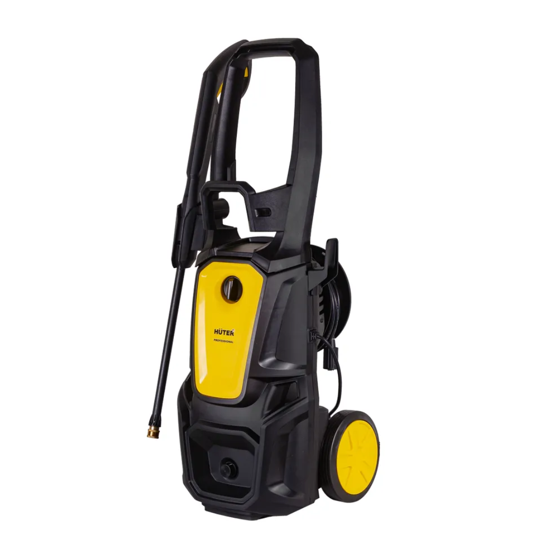 Мойка высокого давления Huter W200i PROFESSIONAL, 2500 Вт, 200 бар, 430 л/ч, шланг 8 м, черный/желтый