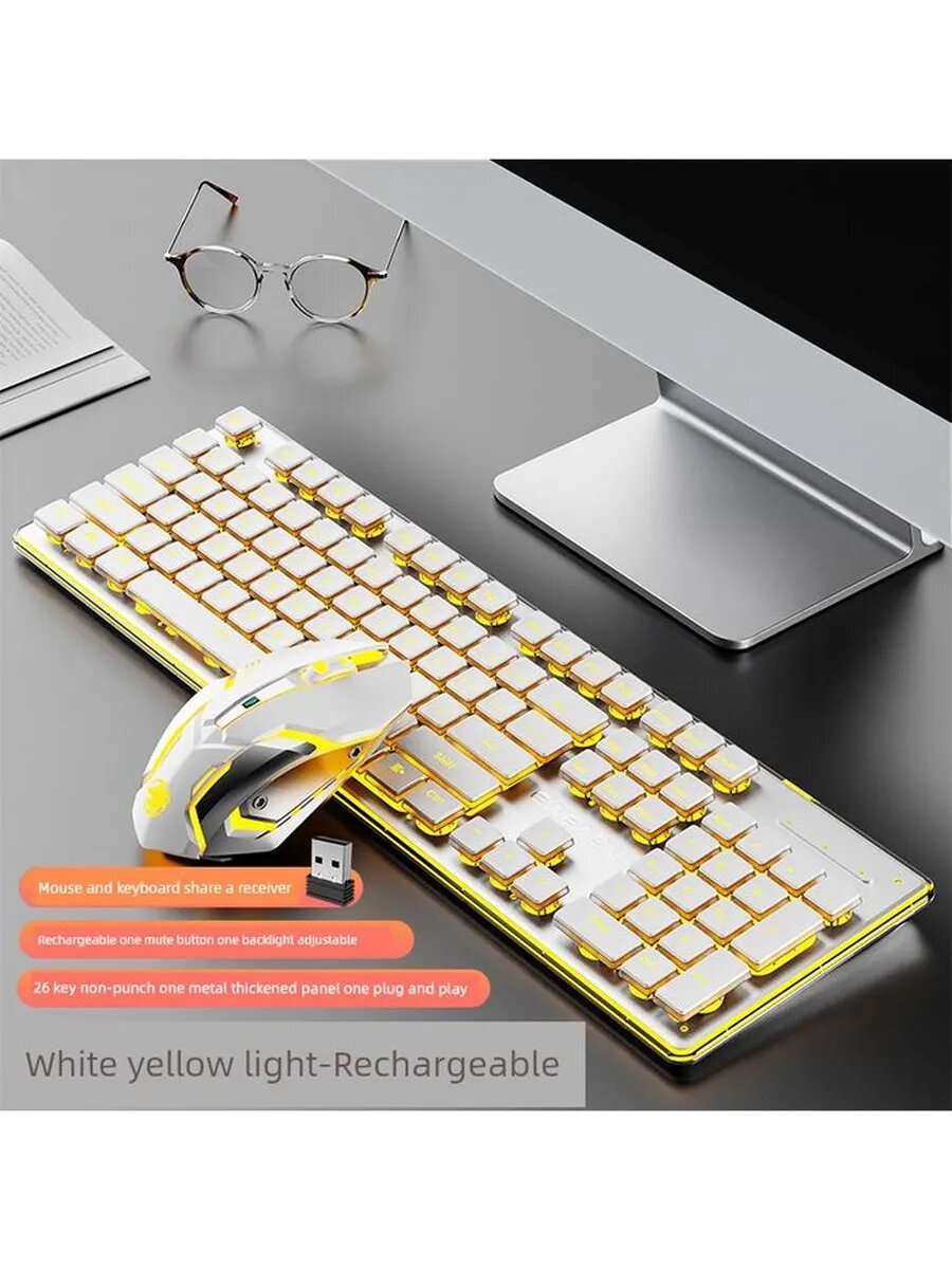 Беспроводной набор EWEADN X7 белая с теплой подсветкой