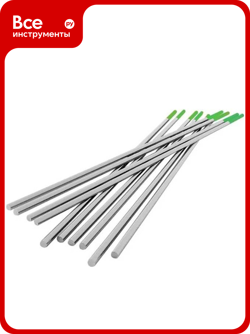 Электроды вольфрамовые WP 5.0x175 мм, 5 шт, пенал SELLER S-3-WP-50-175