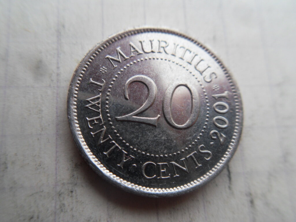 Маврикий 20 центов, 2001