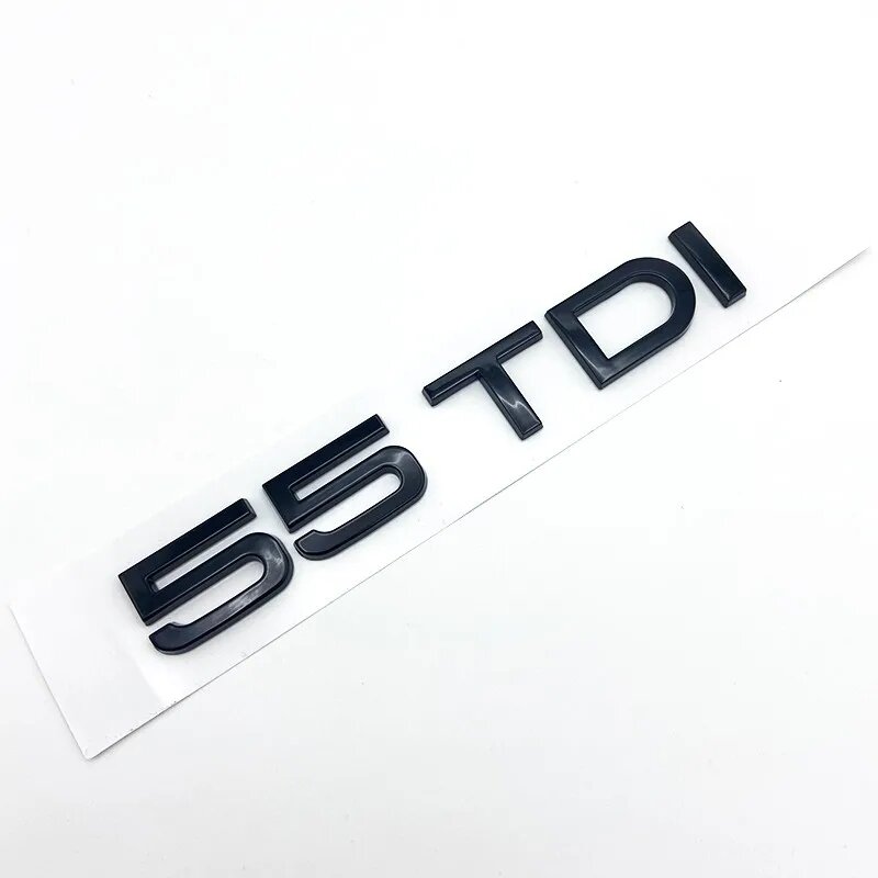 3D эмблема 55TDI glossy black для Audi