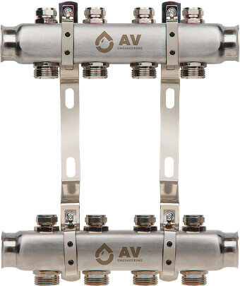 Коллекторная группа AVE162 4 выхода AV ENGINEERING коллектор для отопления (AVE16200104)