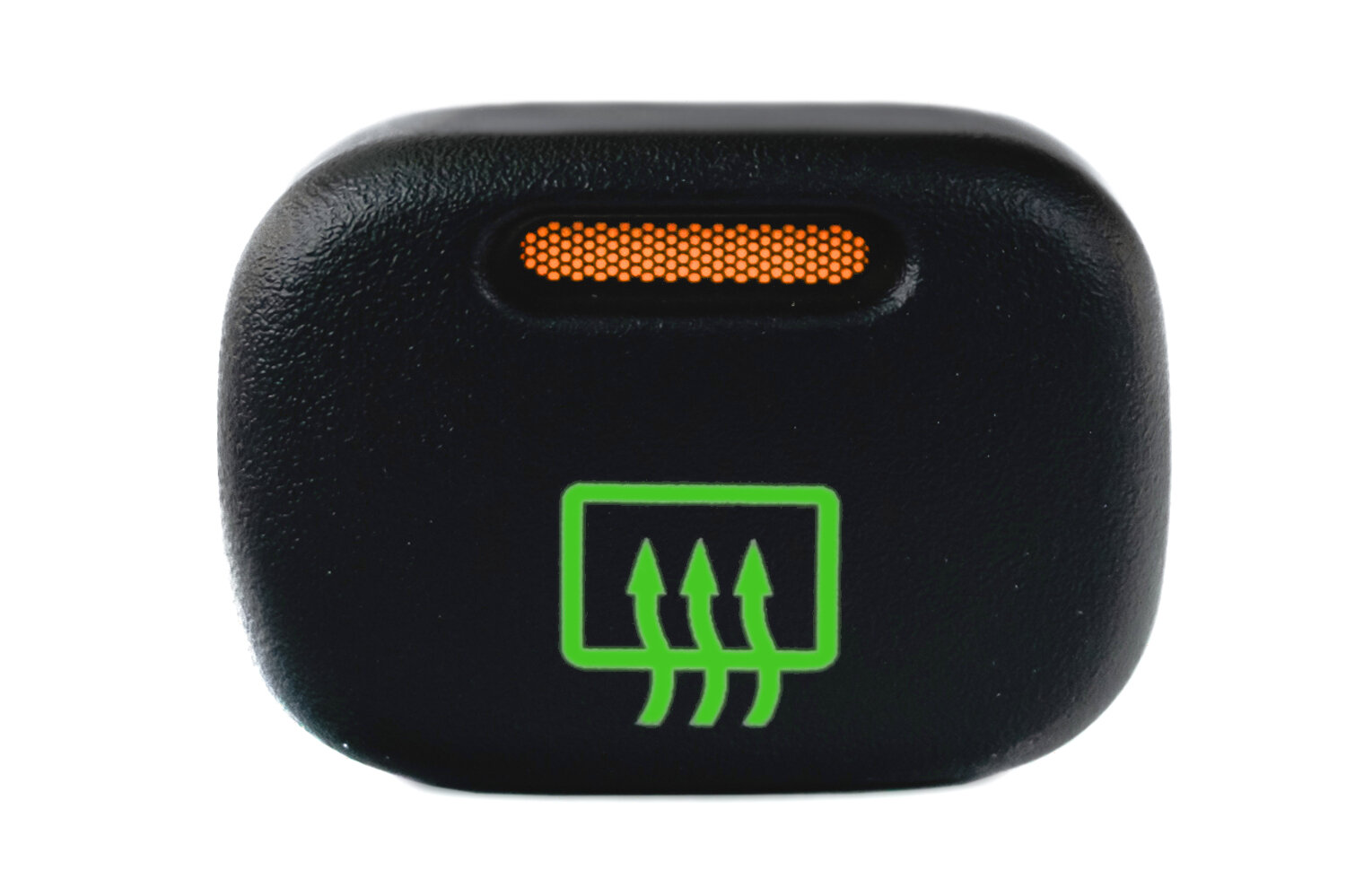 Кнопка обогрева заднего стекла, зеленая подсветка, оранжевая индикация на ВАЗ 2113- 2115, Лада Калина, Шевроле Нива