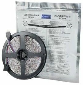 Светодиодная лента General 12V 14.4W/m 60led/m IP20 RGB 5м GLS-5050-60-14.4-12-IP20-RGB, 5038
