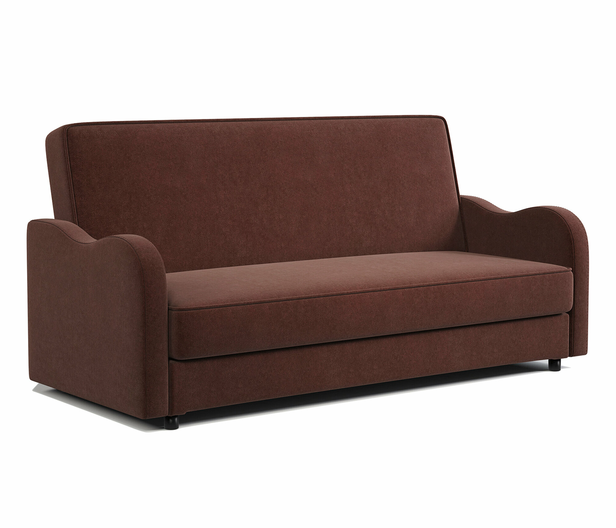 Диван-книжка Классика В 140х190 см, прямой, раскладной, велюр Дрим шоколад