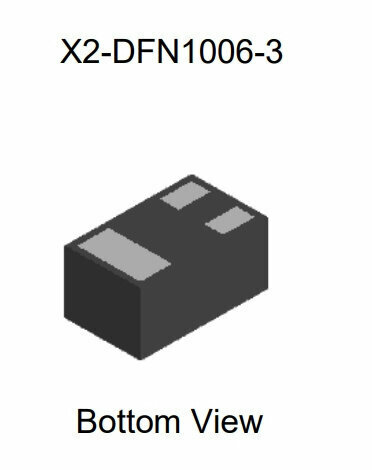 Микросхема Diodes DMN32D2LFB4, для телефонов, N-Channel, MOSFET, 30В, 0.3А