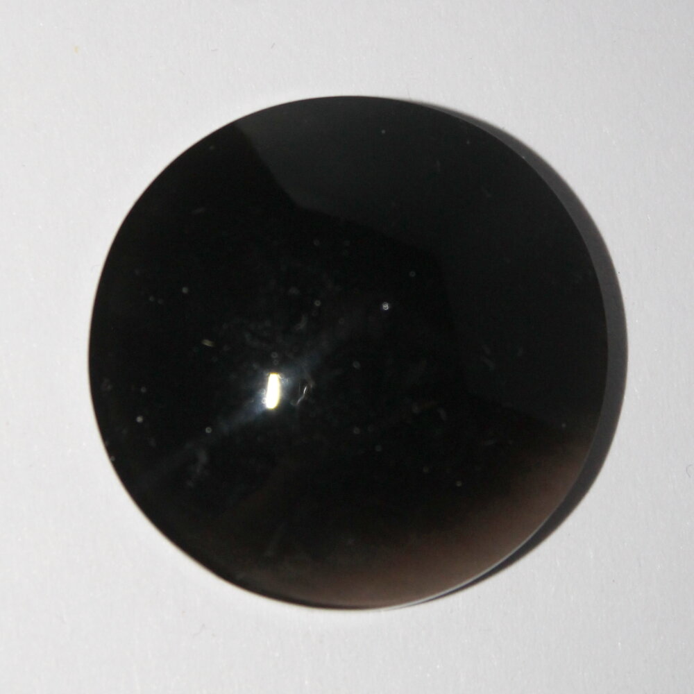 Коллекционный кабошон обсидиан, 27х27х3 мм, Армения, "True Stones"