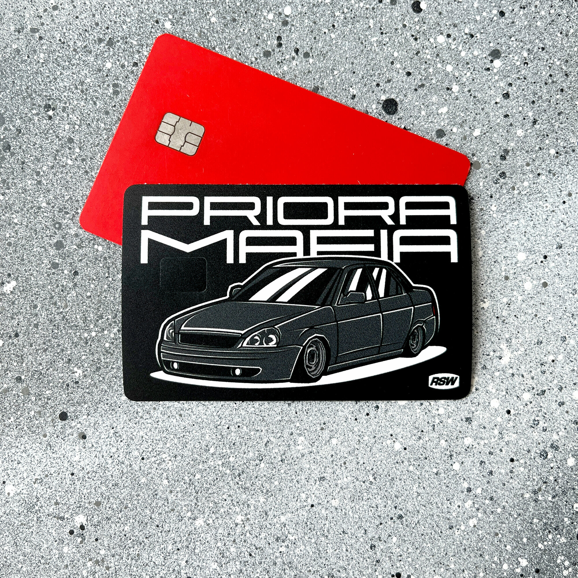 Наклейка на банковскую карту Приора мафия