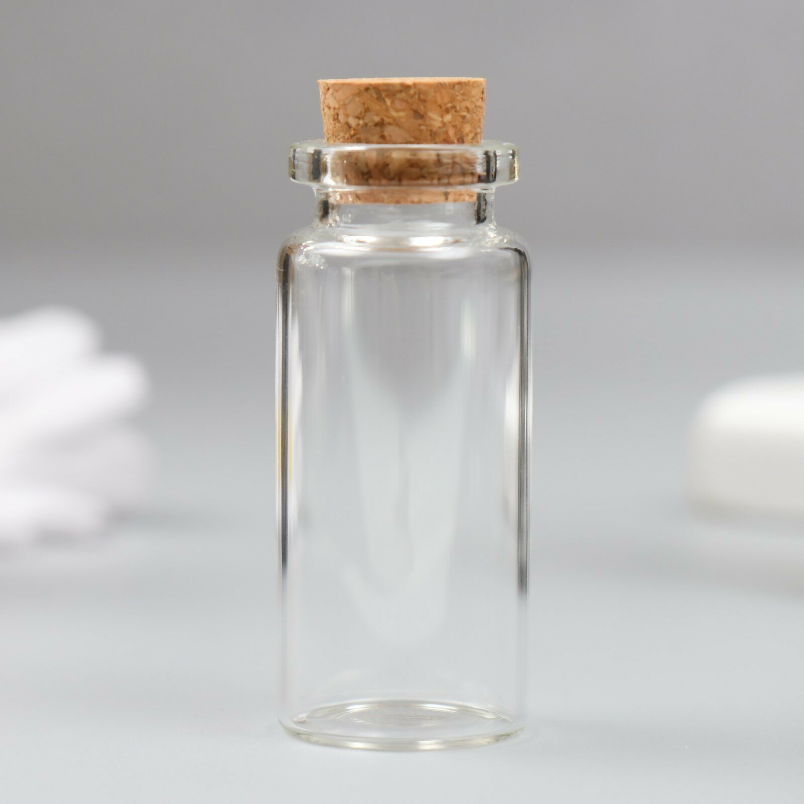 Декор для творчества стекло «Бутылочка с пробкой» набор 5 шт. 10 мл 5×2.2×2.2 см