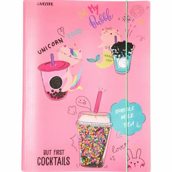 Папка с резинкой Unicorn Cocktail deVENTE 3070105