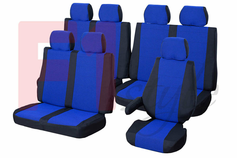 Чехлы сидений Газель NEXT (7 мест.) жаккард (под мягкий подголовник)