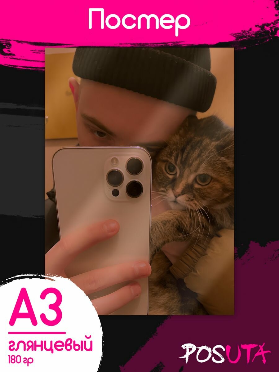 Постер на стену Никита Берг стример майнкрафт