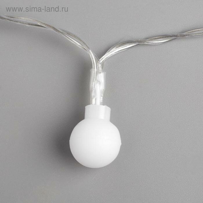 Гирлянда Нить 3 м с насадками Шарики , IP20, прозрачная нить, 20 LED, батарейки AAх3 (нет в комплекте), свечение мульти