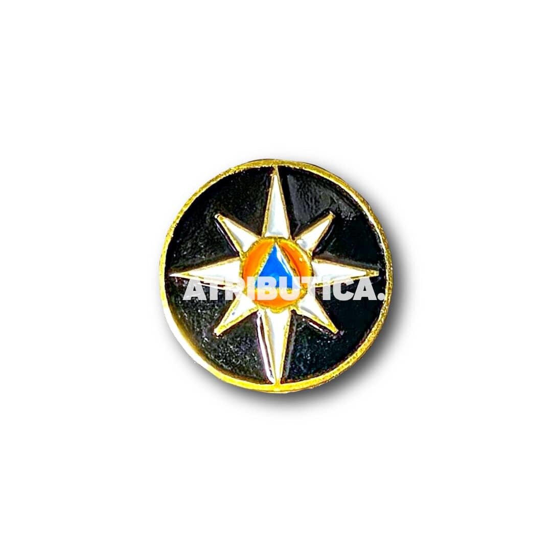 Знак Нагрудный ( Фрачник ) Эмблема МЧС (Черный / Пимса)