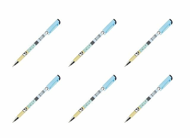 LOREX Ручка масляная Illegally cutepinguin Slim Soft, с игловидным наконечником синяя 0.5 мм, 6 шт.