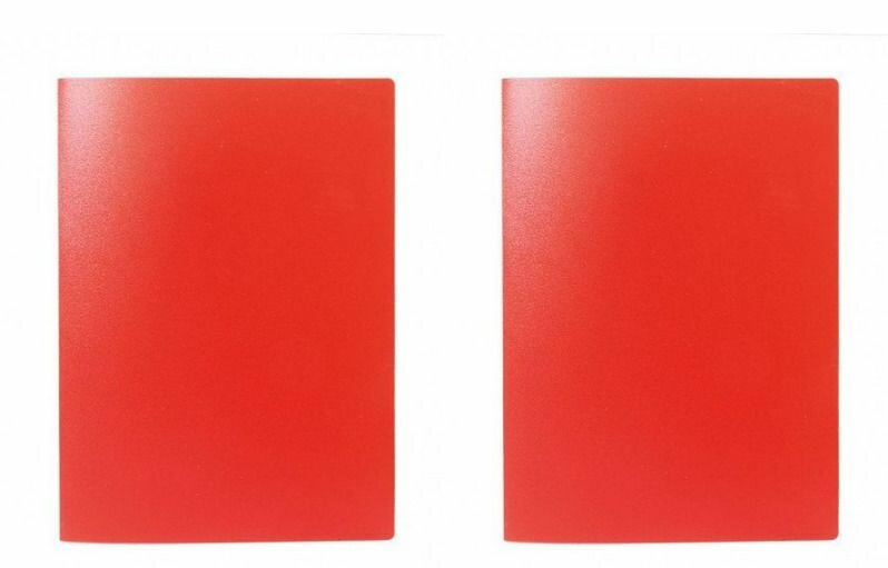 InФормат Папка с файлами А4 30 файлов, 500 мкм, красная, 2 шт