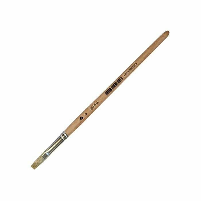 Художественная кисть АртАвангард щетина, плоская, №6 (С-2026)