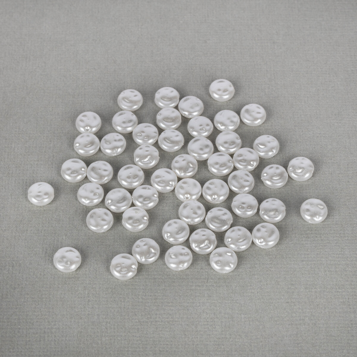 Zlatka пластиковая бусина WDB-08-HD93 8 мм, 50 шт, круглая плоская под жемчуг №01