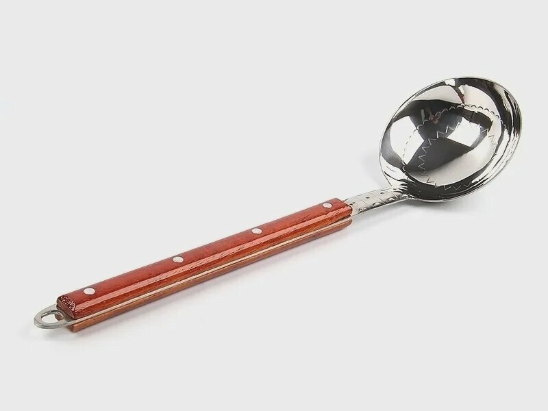 Ложка разливная (Половник) "Еда Казан", для восточной кухни в казане, длина 36 см, сталь 2 мм