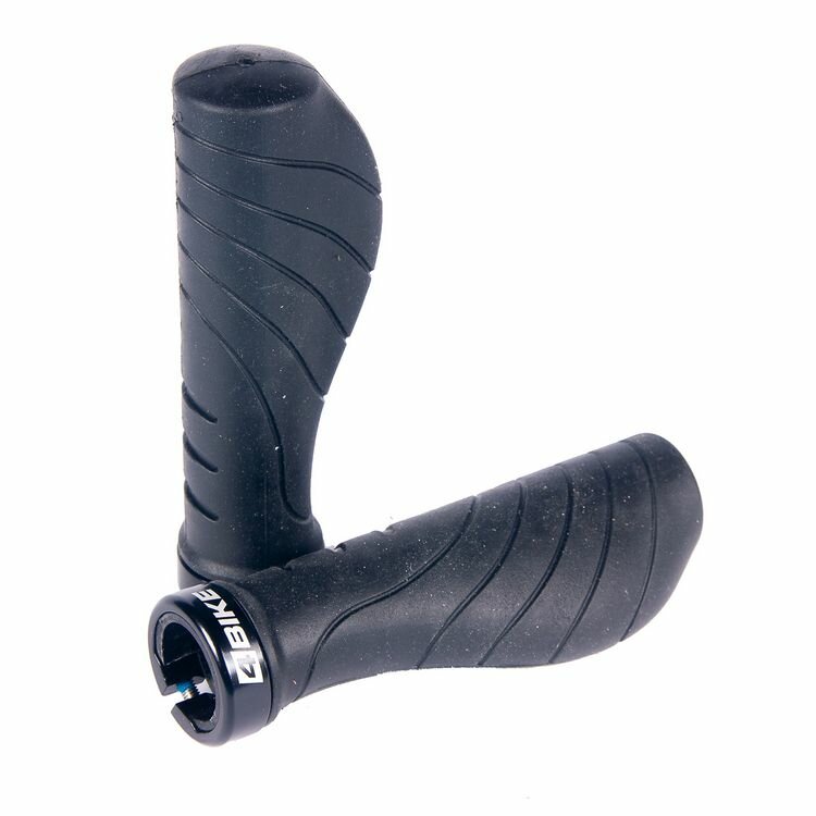 Грипсы 4BIKE 133мм трехкомпонентные анатомические с закрытым торцом с одним алюминиевым локрингом