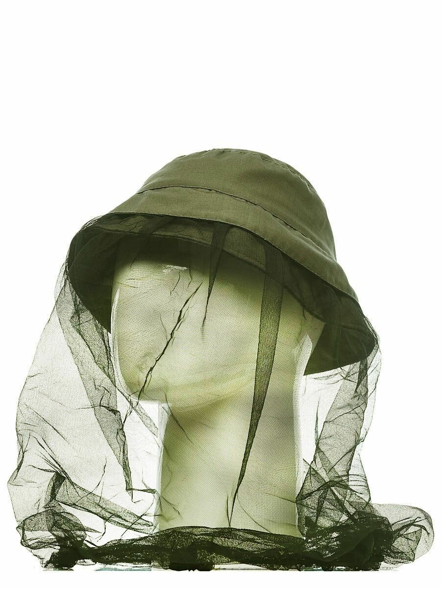 Панама мужская летняя солнцезащитная Huntsman Трансформер для рыбалки и охоты с сеткой от комаров, рипстоп, цвет хаки (р.58)
